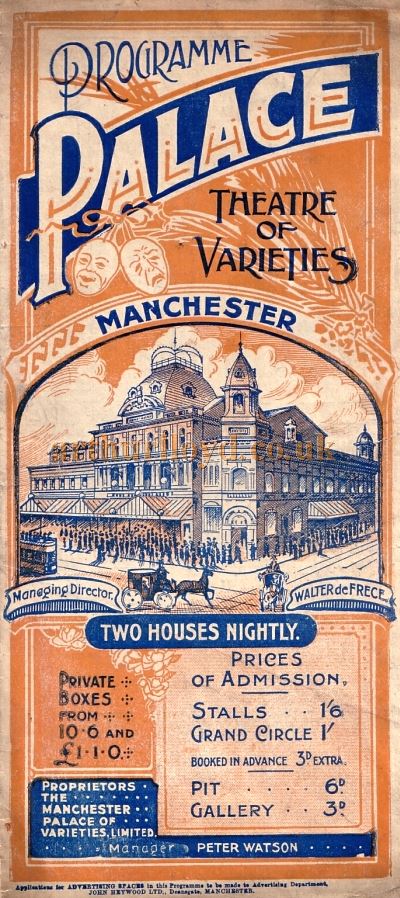 The Palace Theatre, Manchester 1891 to 1900 ⋆ Manchester Theatre History